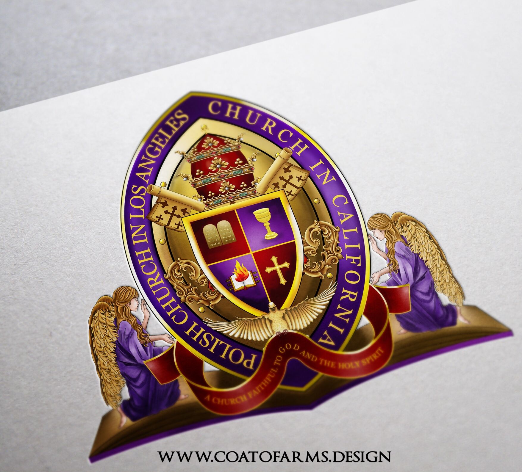 Church seal I designed for the Polish Church in Los Angeles, USA ...